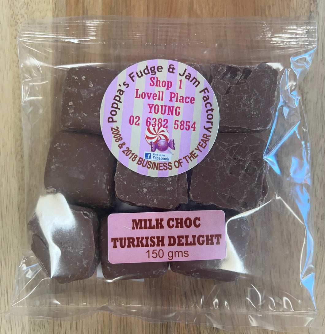 Milk Chocolate Turkish Delight – Poppa’s Fudge & Jam Factory